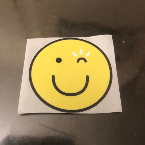 Design | Yellow Smiley Face Sticker | Poshmark